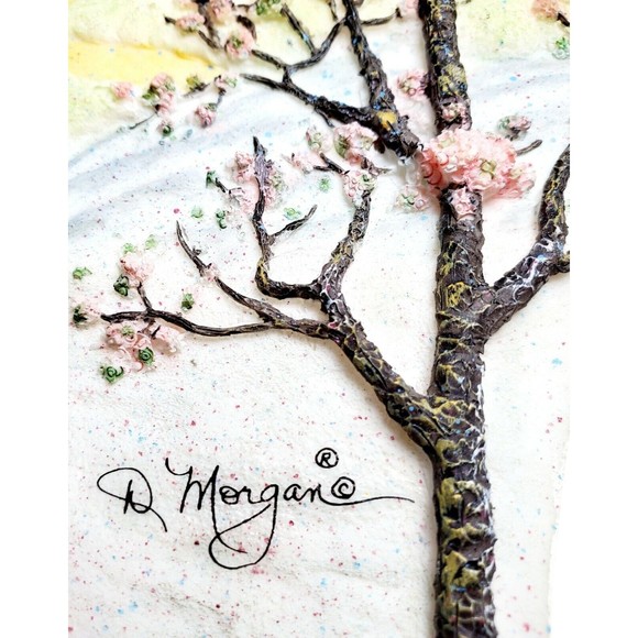 D. Morgan | Art | D Morgan Signed Mixed Medium Painting On Textured ...